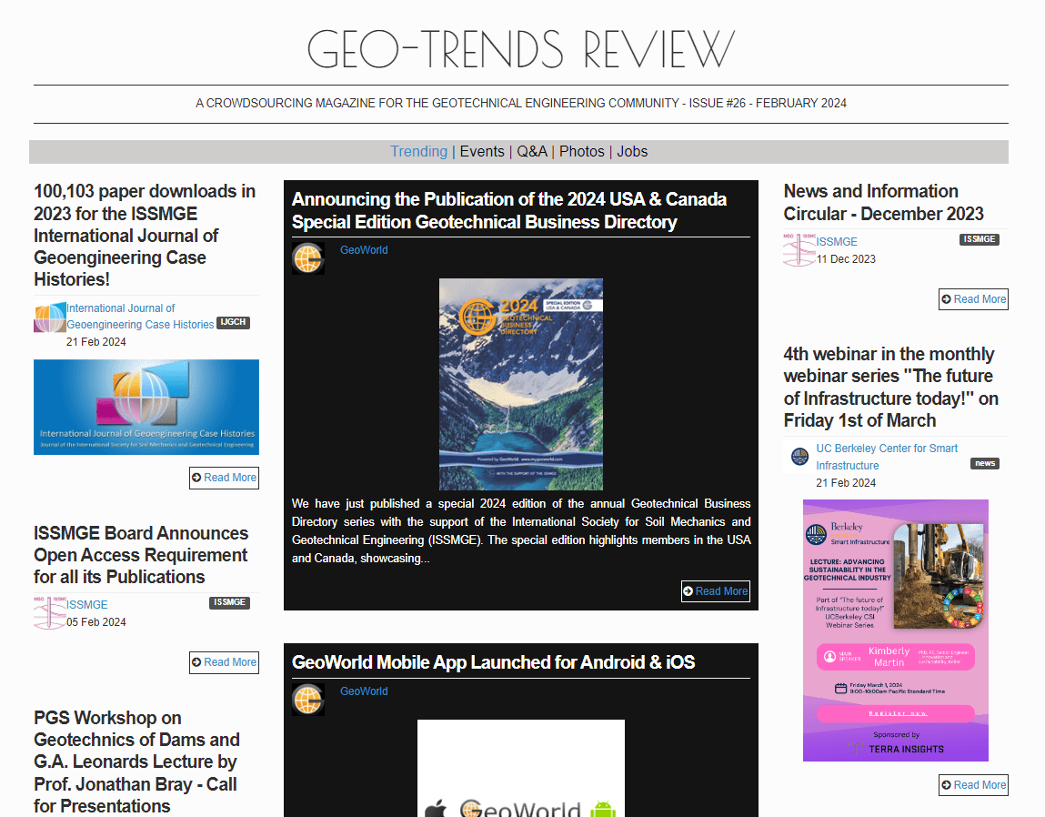 “Geo-Trends Review” twenty-sixth issue is just published - ARGO-E GROUP